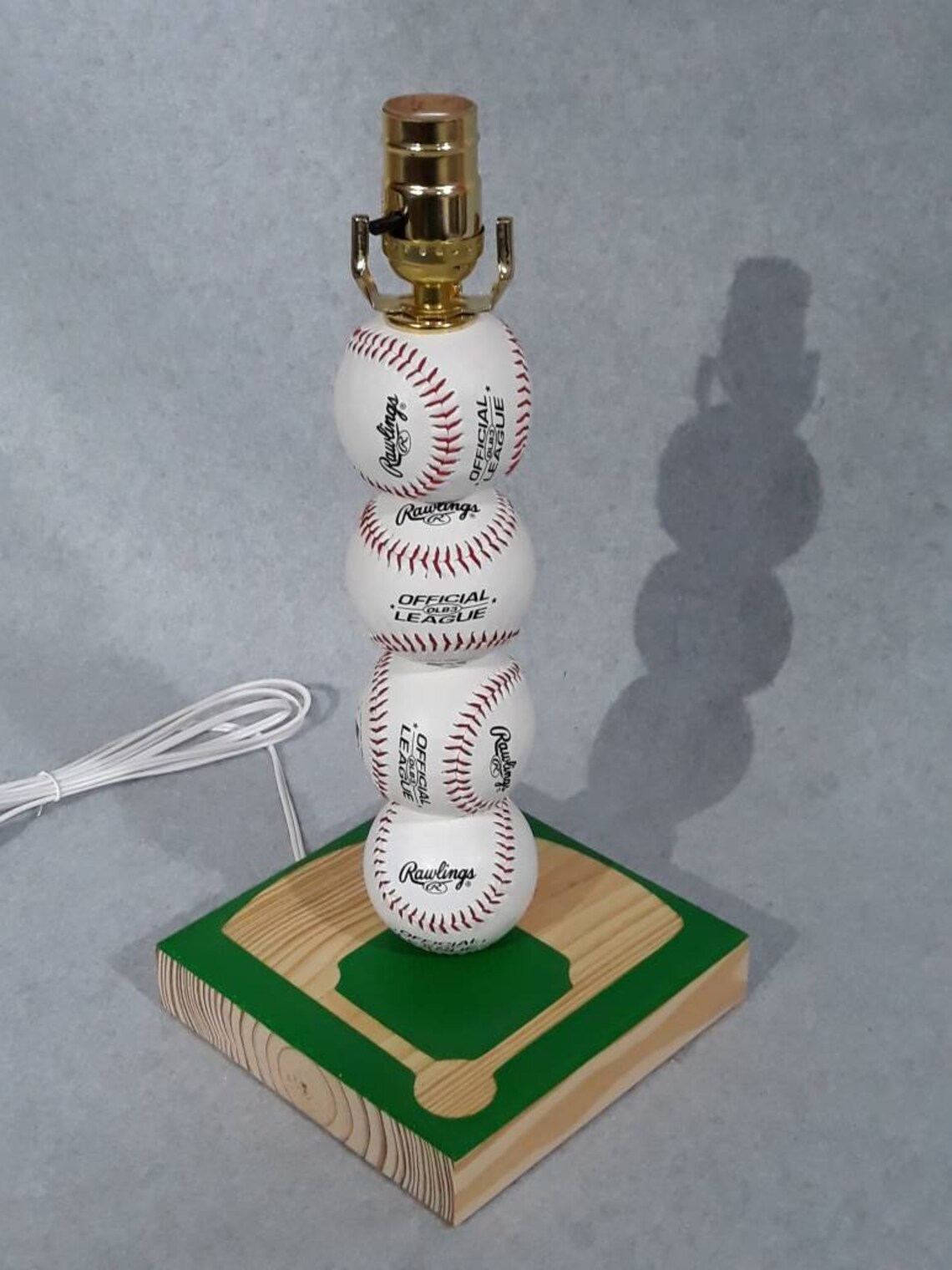 Baseball or Softball Lamp With Baseball/softball Diamond Base. - Etsy