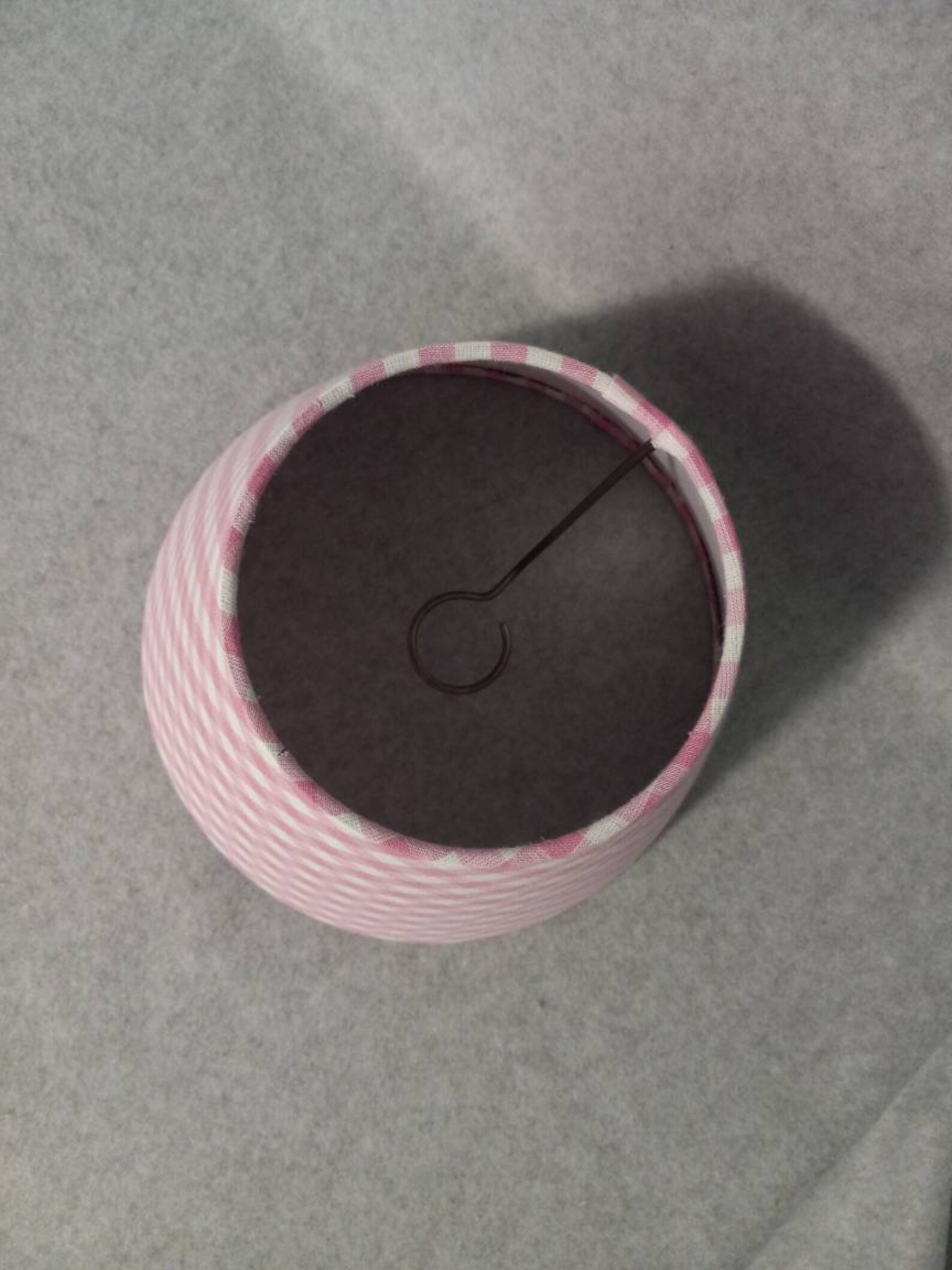 Pink Gingham Check Lamp Shade. Checkered. Pink and White. Shade is 9.5 ...