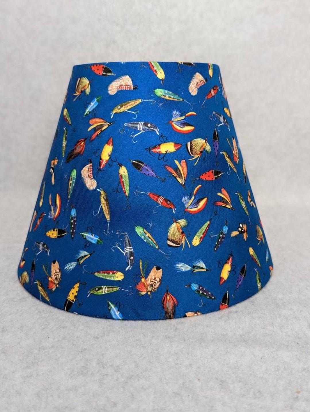 Fishing Lure Lamp Shade. Fish. Blue. Shades Are 9.5" X 5" X 7" Tall. - Etsy