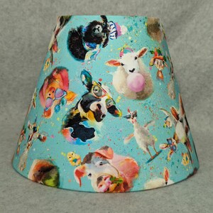 Funny Farm Animal Lamp Shade. Party Cow, Horse, Pig, Chicken, Goat ...