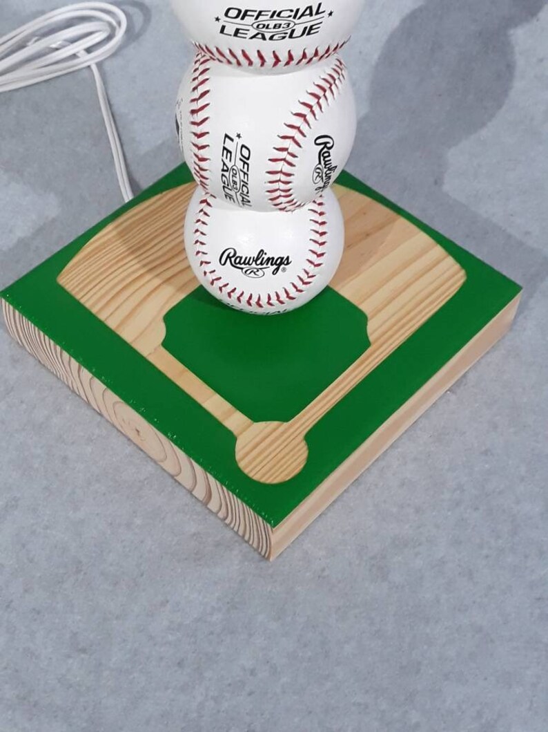 Baseball or Softball Lamp With Baseball/softball Diamond Base. - Etsy