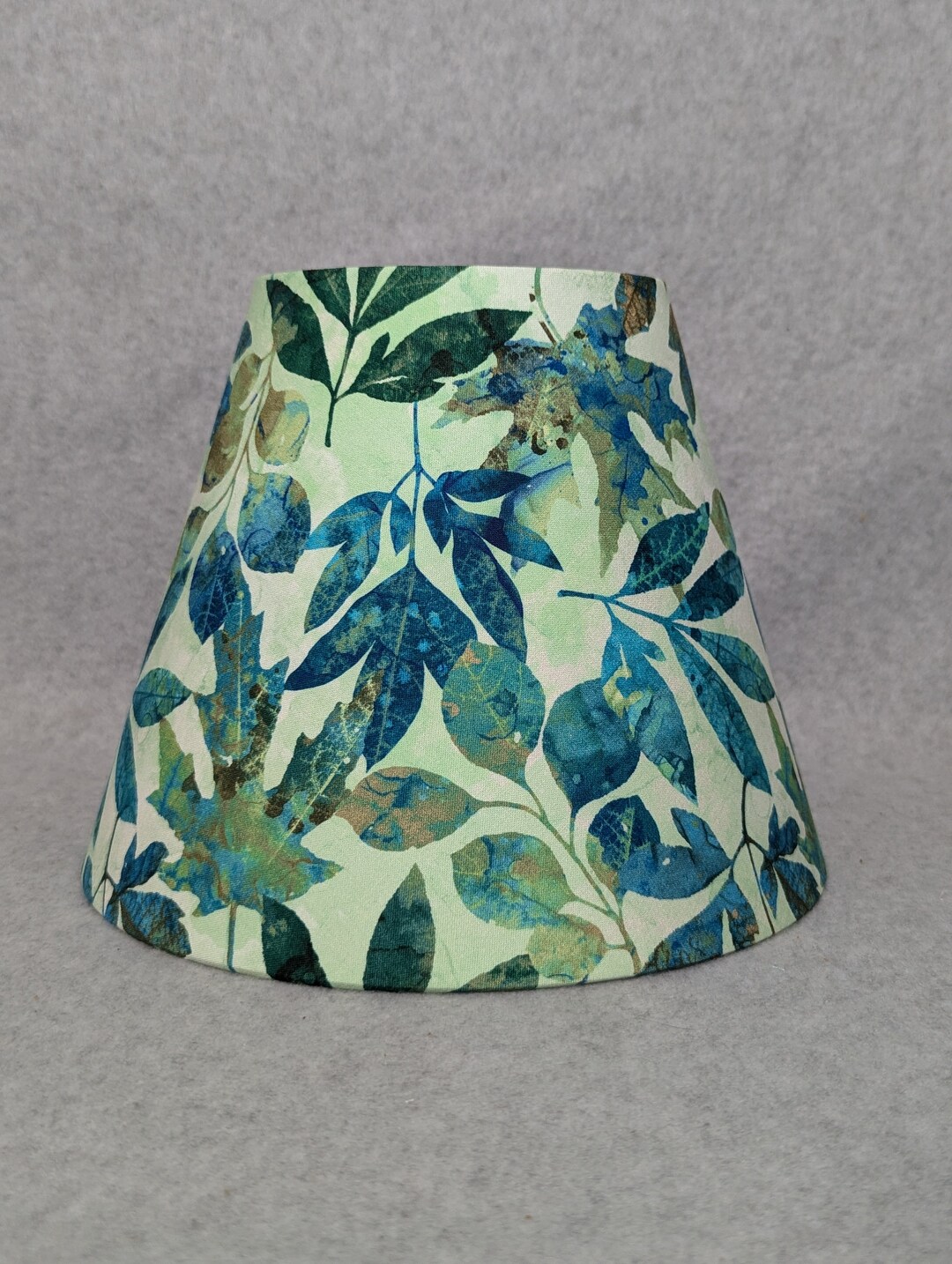 Blue and Green Leaves Lamp Shade. Leaf. Plants. Flowers. Shades Are 9.5 ...