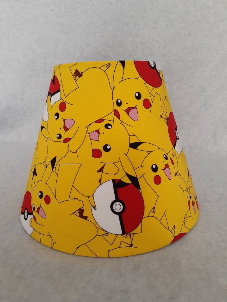 Pokémon lamp shade. Pikachu. Yellow. Shades are 9.5 x | Etsy