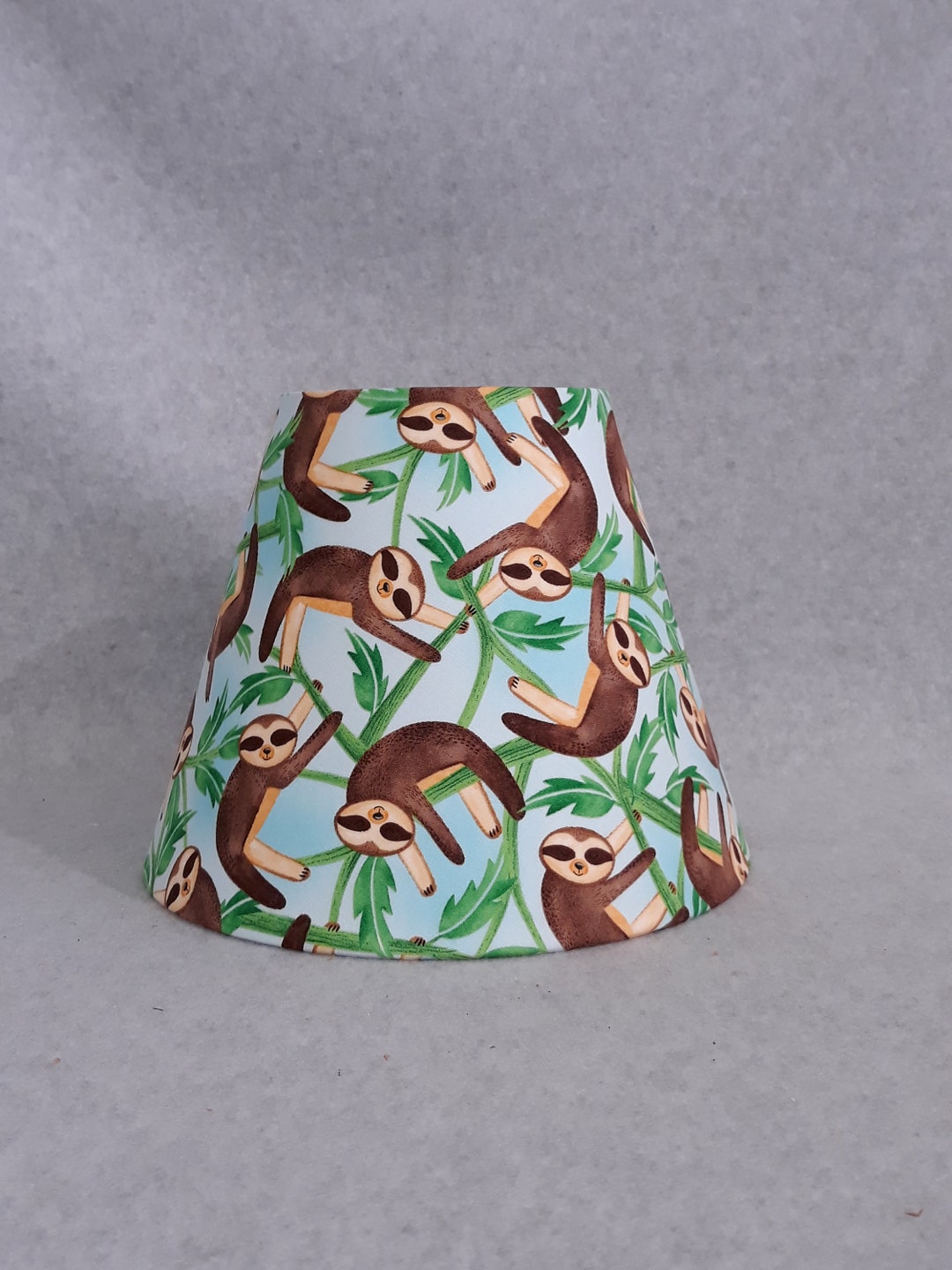 Sloth Lamp Shade. Light Blue. Jungle. Shades Are 9.5" X 5" X 7" Tall - Etsy