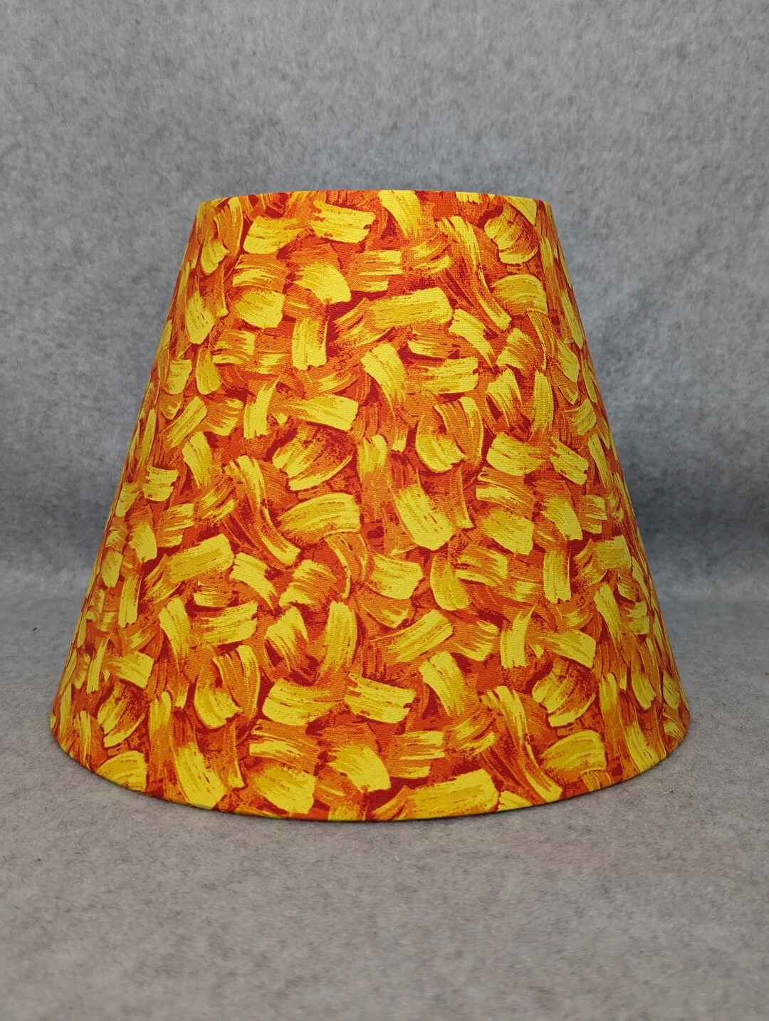 Orange Brush Stroke Lamp Shade. Printed Graphic. Brushed, Painted Look ...