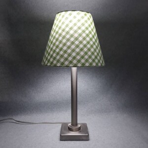 Green Gingham Check Lamp Shade. Checkered. Green and White. Shade is 9. ...