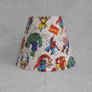 Marvel Super Hero Lamp Shade. Thor Ironman Hulk Captain - Etsy