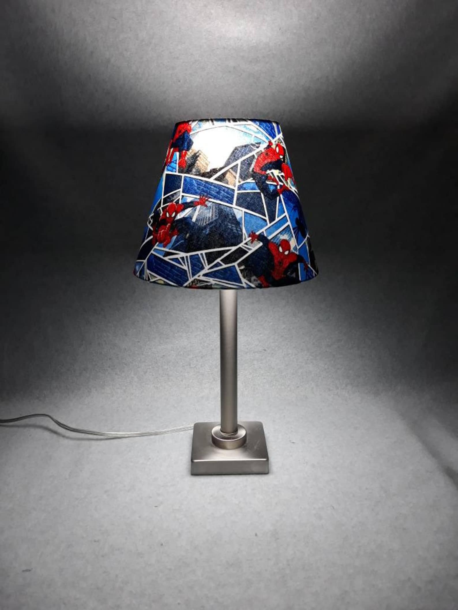 Spider-man Lamp Shade (marvel Comics). Shades Are 9.5" X 5" X 7" Tall ...