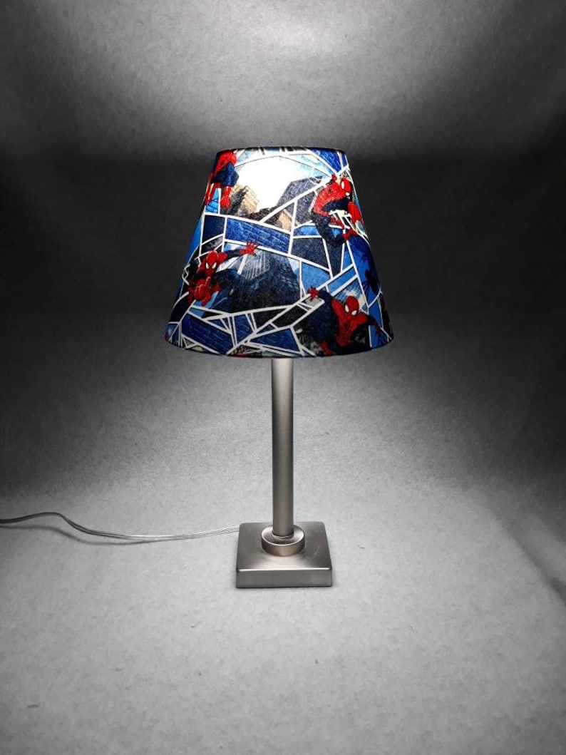 Spider-man Lamp Shade (marvel Comics). Shades Are 9.5" X 5" X 7" Tall ...