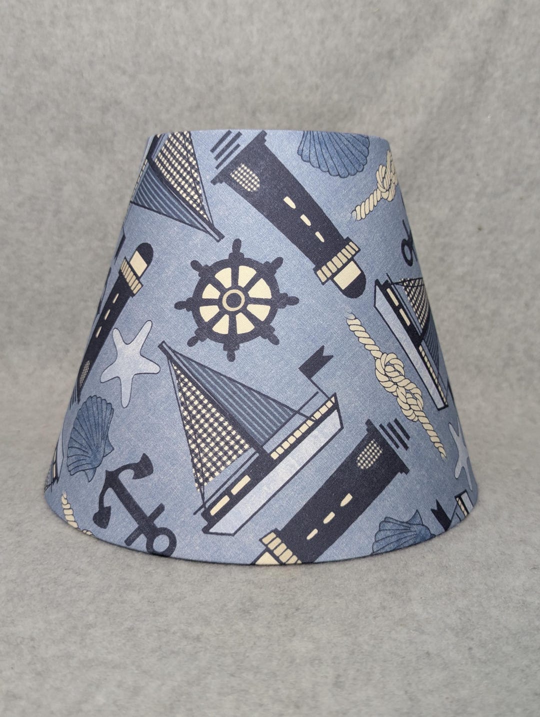 Blue Nautical Ocean Shade. Beach Life. Anchors. Rope Wheel. Shades Are ...