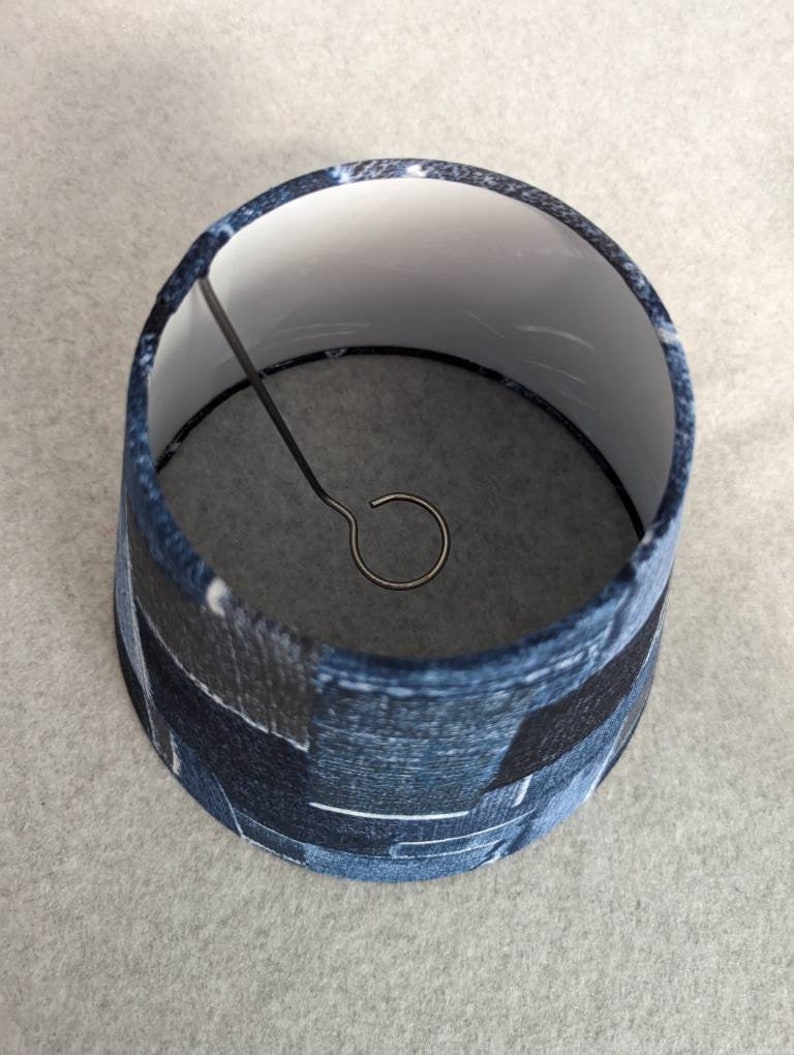 Denim Patch Lamp Shade. NOT REAL DENIM! Real Look Cotton. Blue Jeans ...
