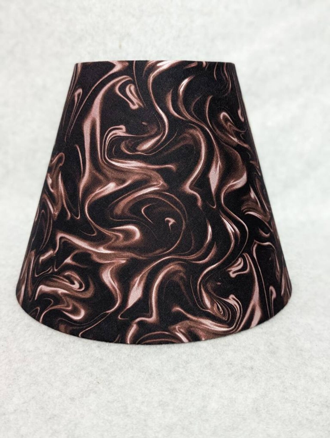 Chocolate Swirl Lamp Shade. Silky, Satin, Silk, Flow. Shade is 9.5 Wide ...