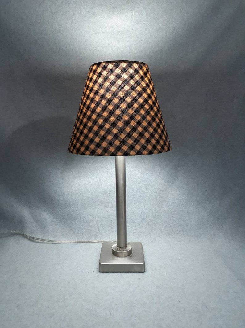 Gingham Check Lamp Shade. Checkered. Brown and Black. Shade is - Etsy