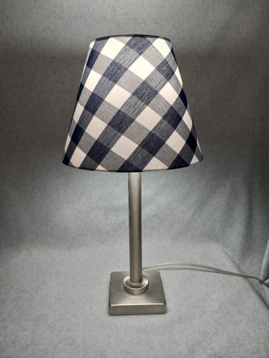 Navy Blue Buffalo Check Lamp Shade. 1 Squares. - Etsy