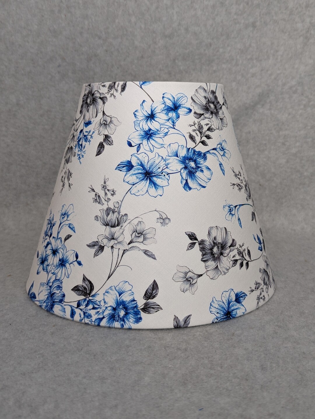 Black and Blue Flowers Lamp Shade. Sketch. Plants. Flowers. Shades Are ...