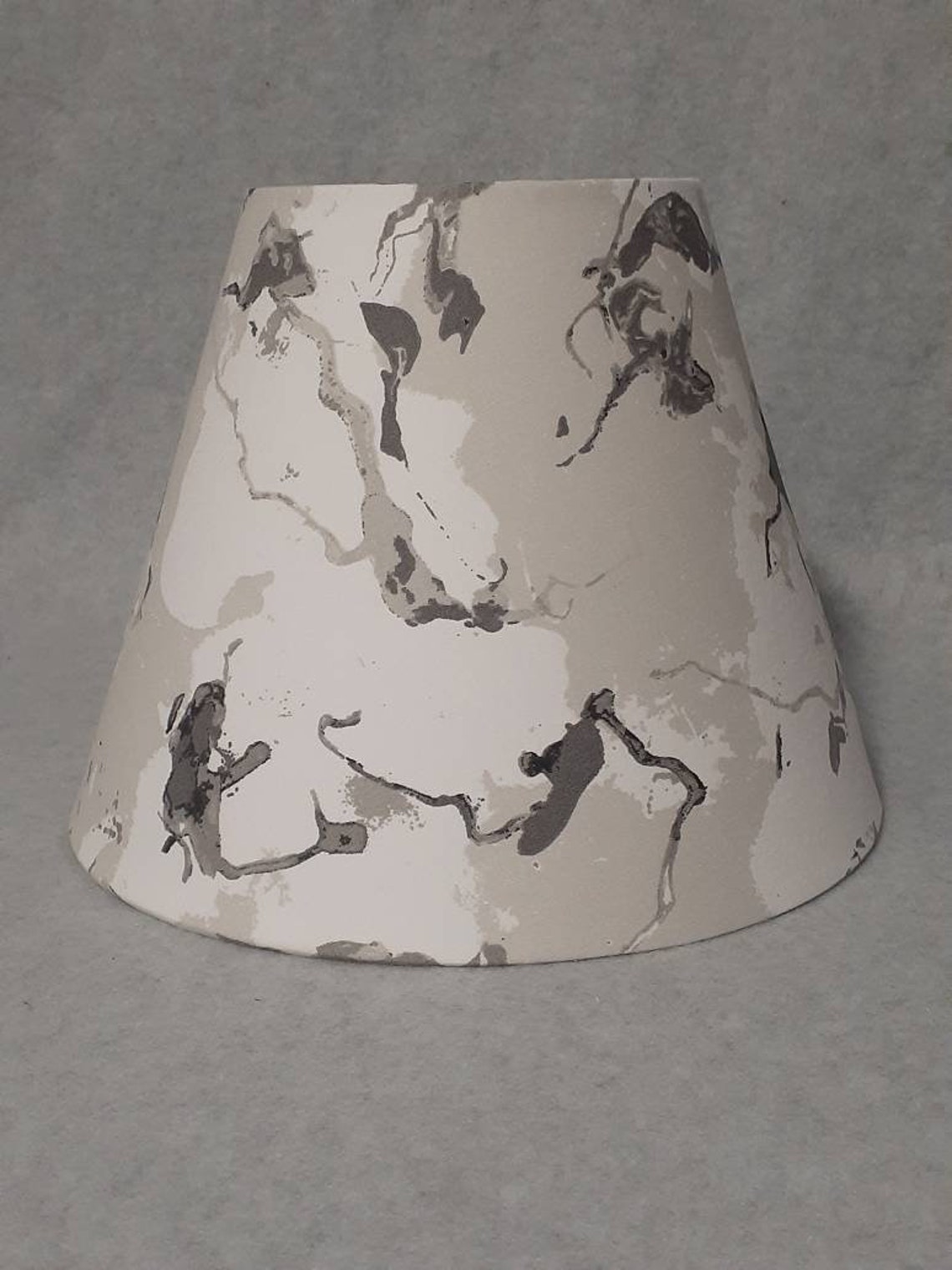 Grey / gray marble appearance lamp shade. Marble pattern. | Etsy