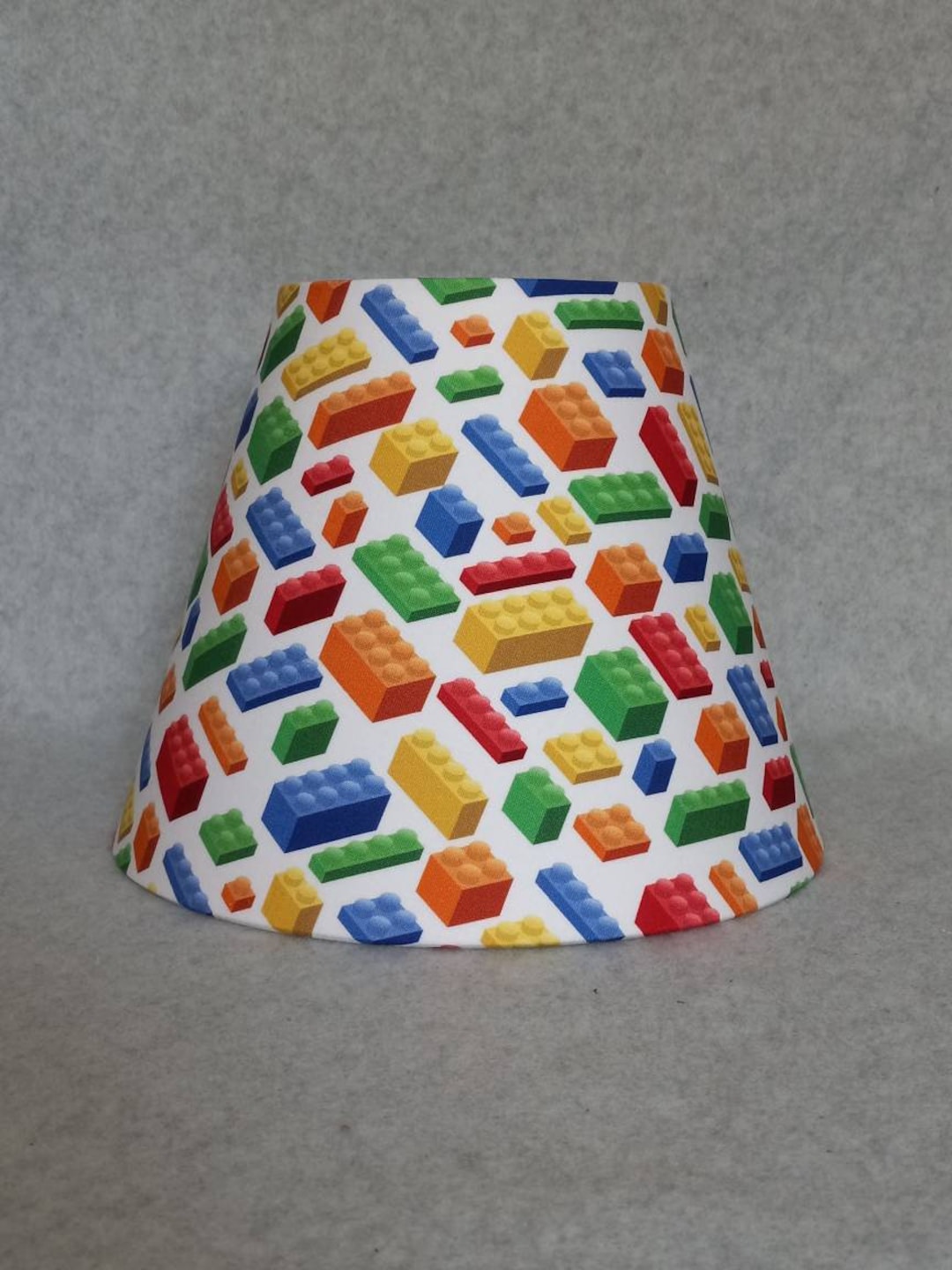 Building Block Lamp Shade. Blue Green Yellow Red Orange. Lego Look ...