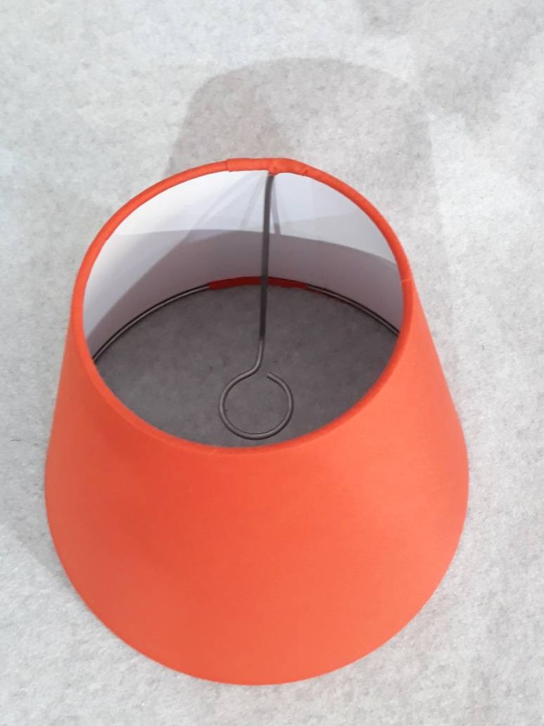 Terracotta Lamp Shade. Burnt Orange. Solid Color. Shade is 9.5 Wide at ...