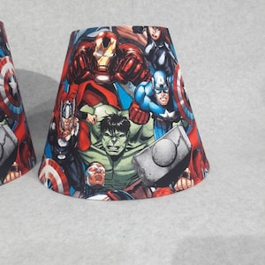 Marvel Lamp Shade. Thor, Captain America, Hulk, Ironman, Black Widow ...