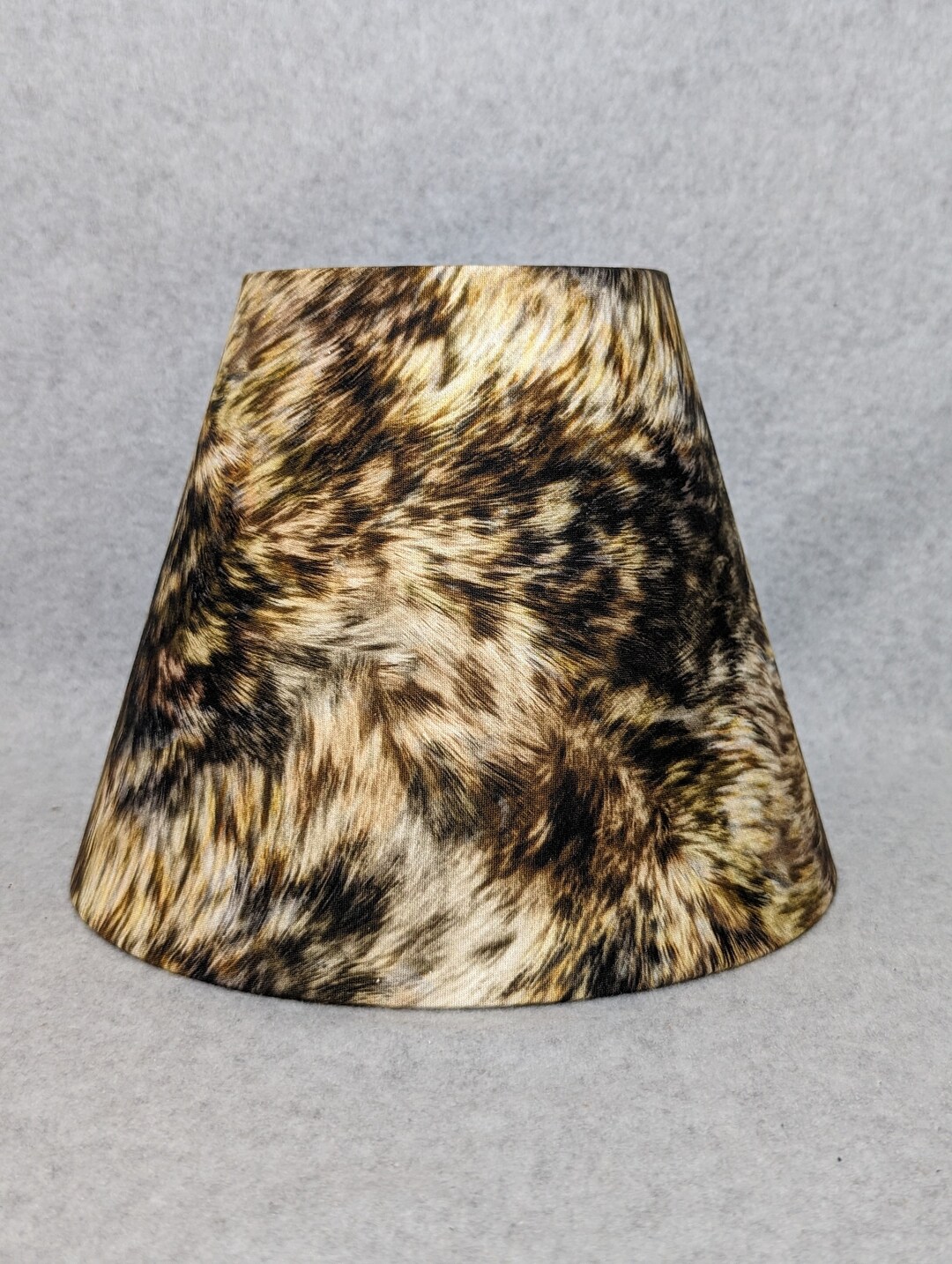 Wolf Fur Lamp Shade. FAKE. FAUX. Wolf Hide. Wolves. Shades Are 9.5" X 5 ...