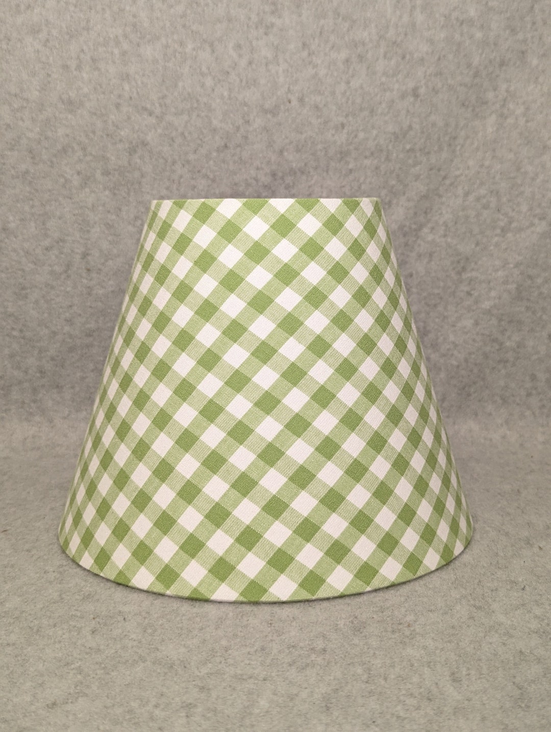 Green Gingham Check Lamp Shade. Checkered. Green and White. Shade is 9. ...