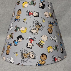 Peanuts Lamp Shade. Snoopy. Charlie Brown. Shade is 9.5" Wide at the ...