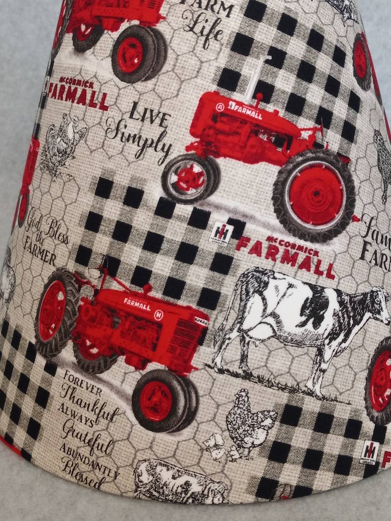 Farmall International Harvester Tractor Lamp Shade. Shades Are 9.5 ...