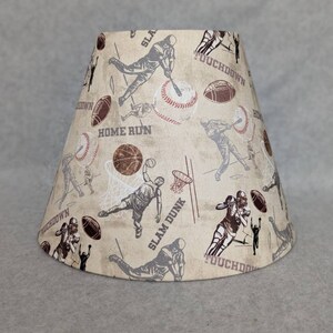 Baseball, Football, Basketball Lamp Shade. Sports. Shades Are 9.5" X 5 ...