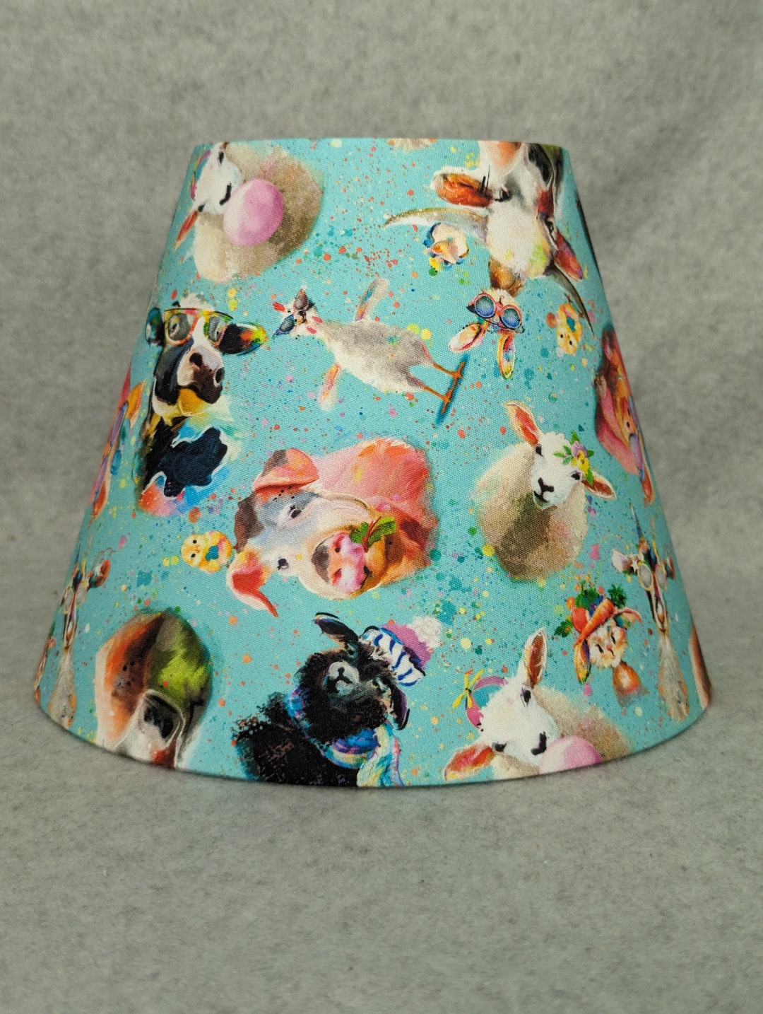 Funny Farm Animal Lamp Shade. Party Cow, Horse, Pig, Chicken, Goat ...