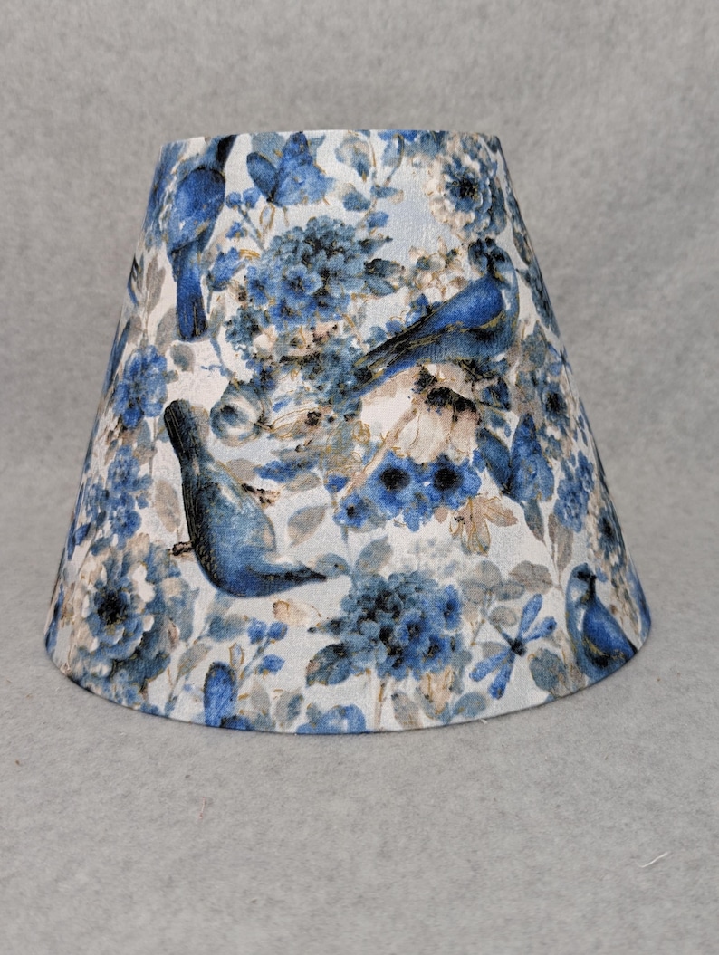Watercolor Blue Birds and Flowers Lamp Shade. Birds. Dragonfly ...