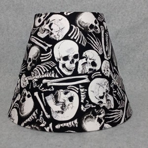 Skull and Bones Lamp Shade, Skeleton, Skulls. Shades Are 9.5 X 5 X 7 ...