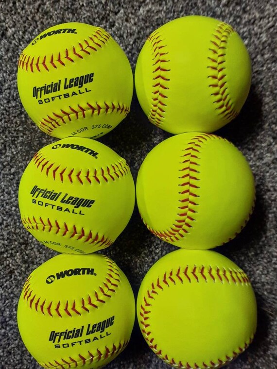 Yellow Softball Ball