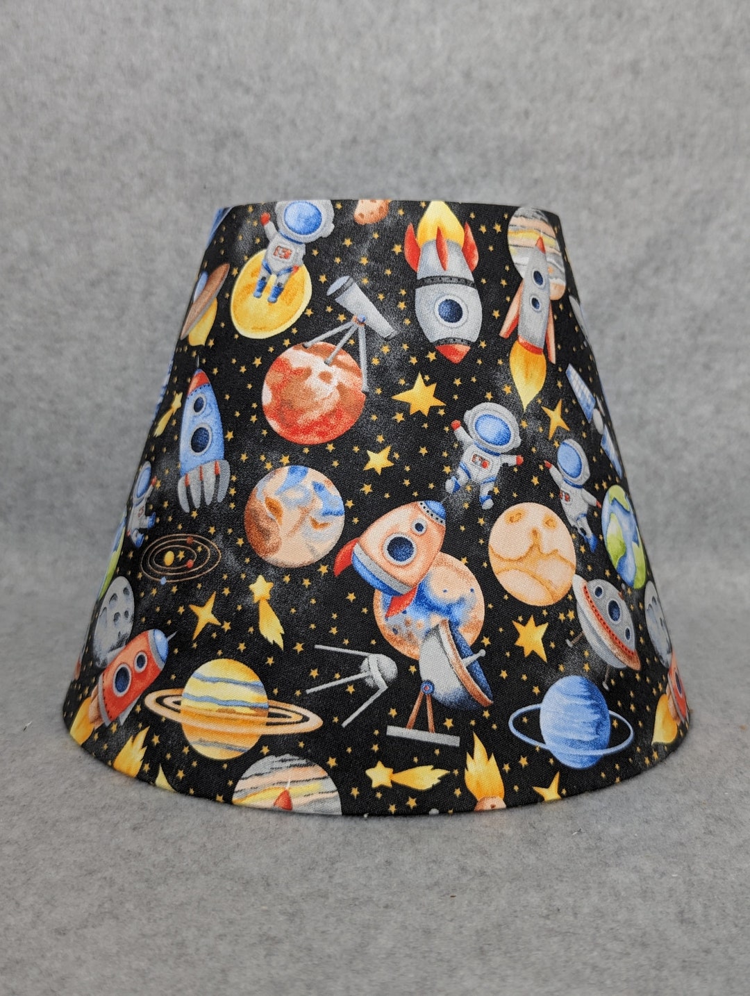 Exploring Space Astronaut, Space Ship, Rocket Lamp Shade. Planet ...