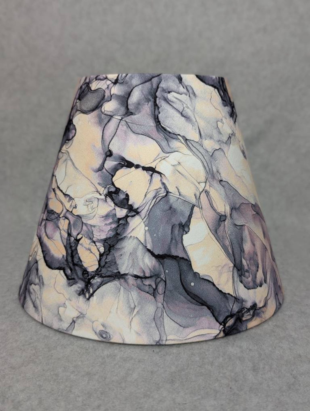Black Purple Pink Cream Molten Flower Lamp Shade. Ink. - Etsy