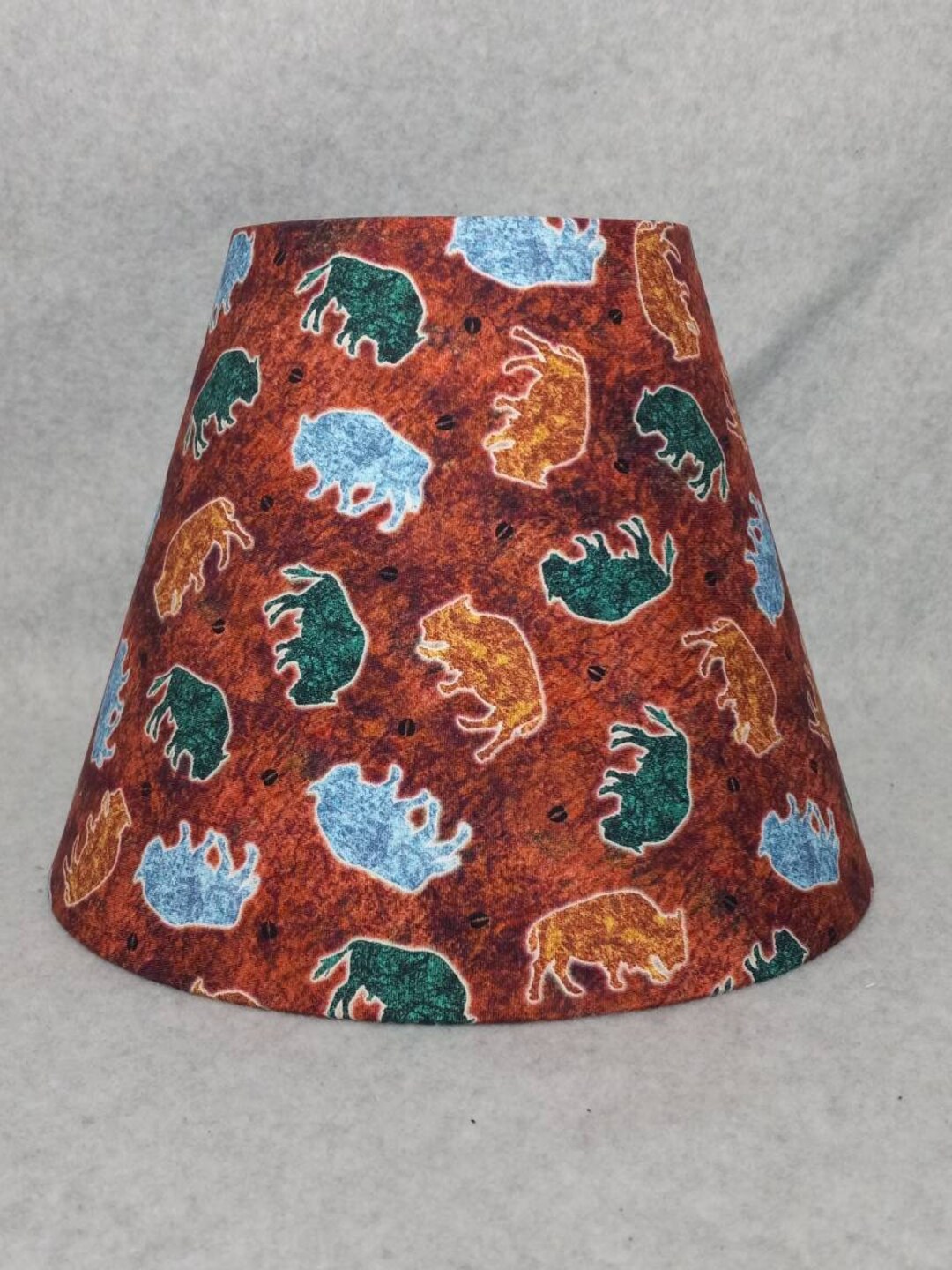 Buffalo Lamp Shade. Redish Brown. Cowboy. Western. Shades Are - Etsy