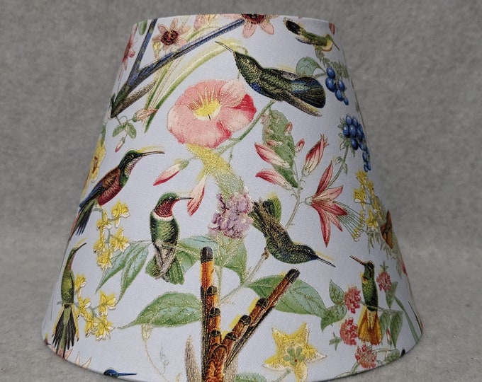 Hummingbird, Light Blue Background Lamp Shade. Birds. Sparkle. Shine ...