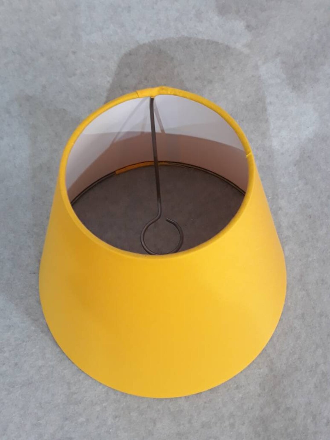 Yellow Lamp Shade. Solid Color. Shade is 9.5 Wide at the Bottom, 5 ...