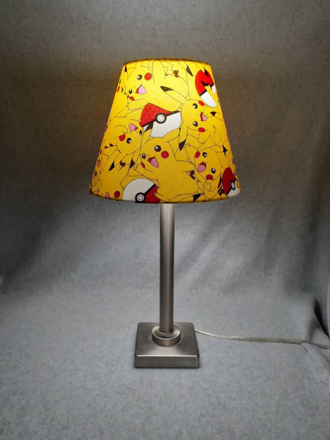 Pokémon lamp shade. Pikachu. Yellow. Shades are 9.5 x | Etsy