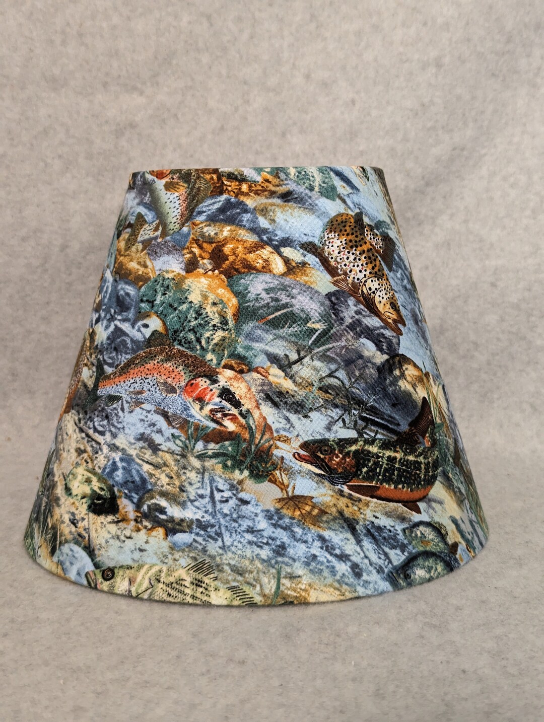River Fish Lamp Shade. Salmon. Bass, Bluegill, Steelhead. Shades Are 9. ...