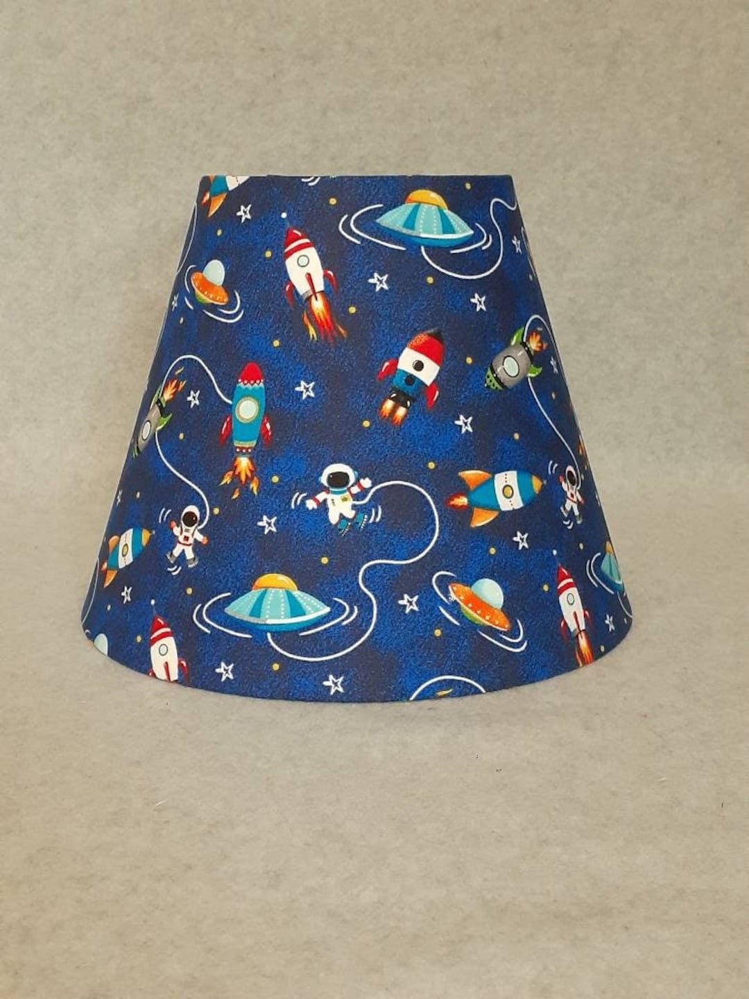 Astronaut, Space Ship, Rocket Lamp Shade. Alien. Shades Are 9.5" X 5" X ...