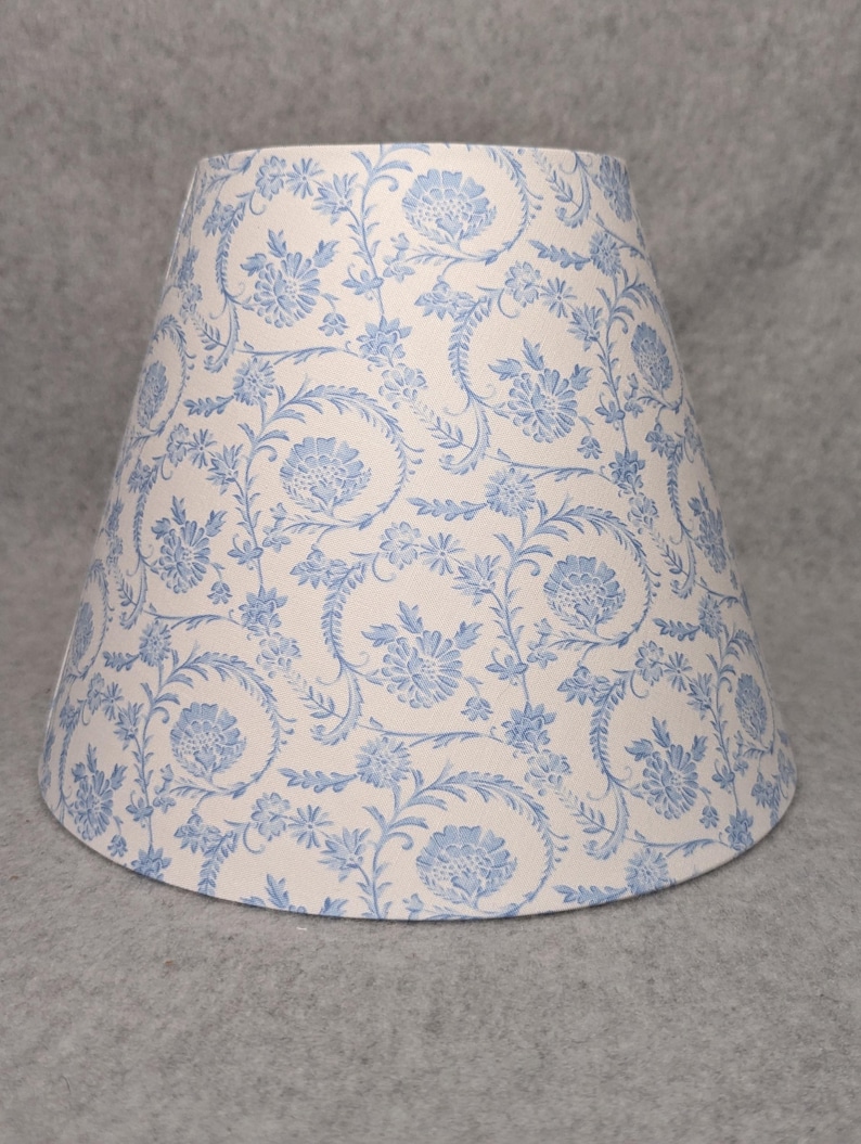 Blue Scroll Vine and Flowers Lamp Shade. Lite Blue. Plants. Flower ...