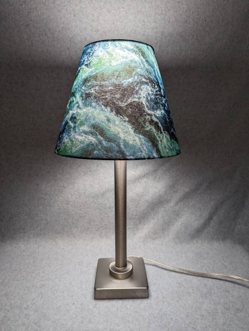 The Earth Lamp Shade. Ocean and Kan. Water. Waves. Clouds. - Etsy