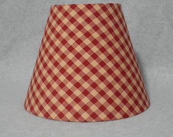 Gingham Check Lamp Shade. Checkered. Black and Red. Shade is | Etsy