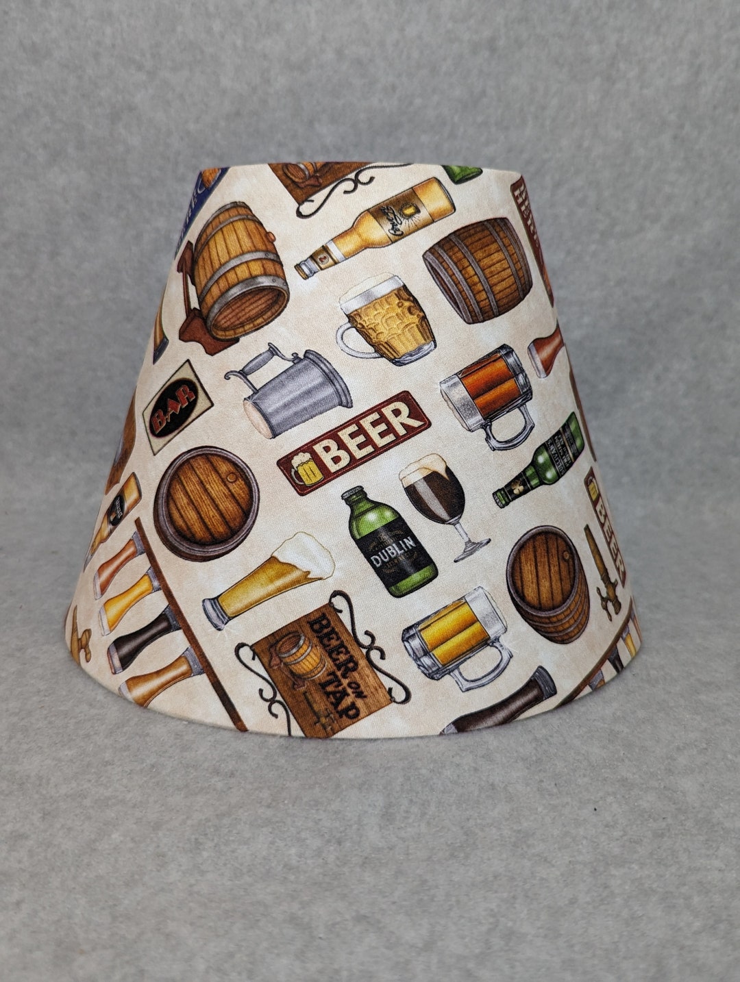 Beer Lamp Shade. Alcohol. Keg. Barrel. Bar. Shades Are 9.5" X 5" X 7 ...