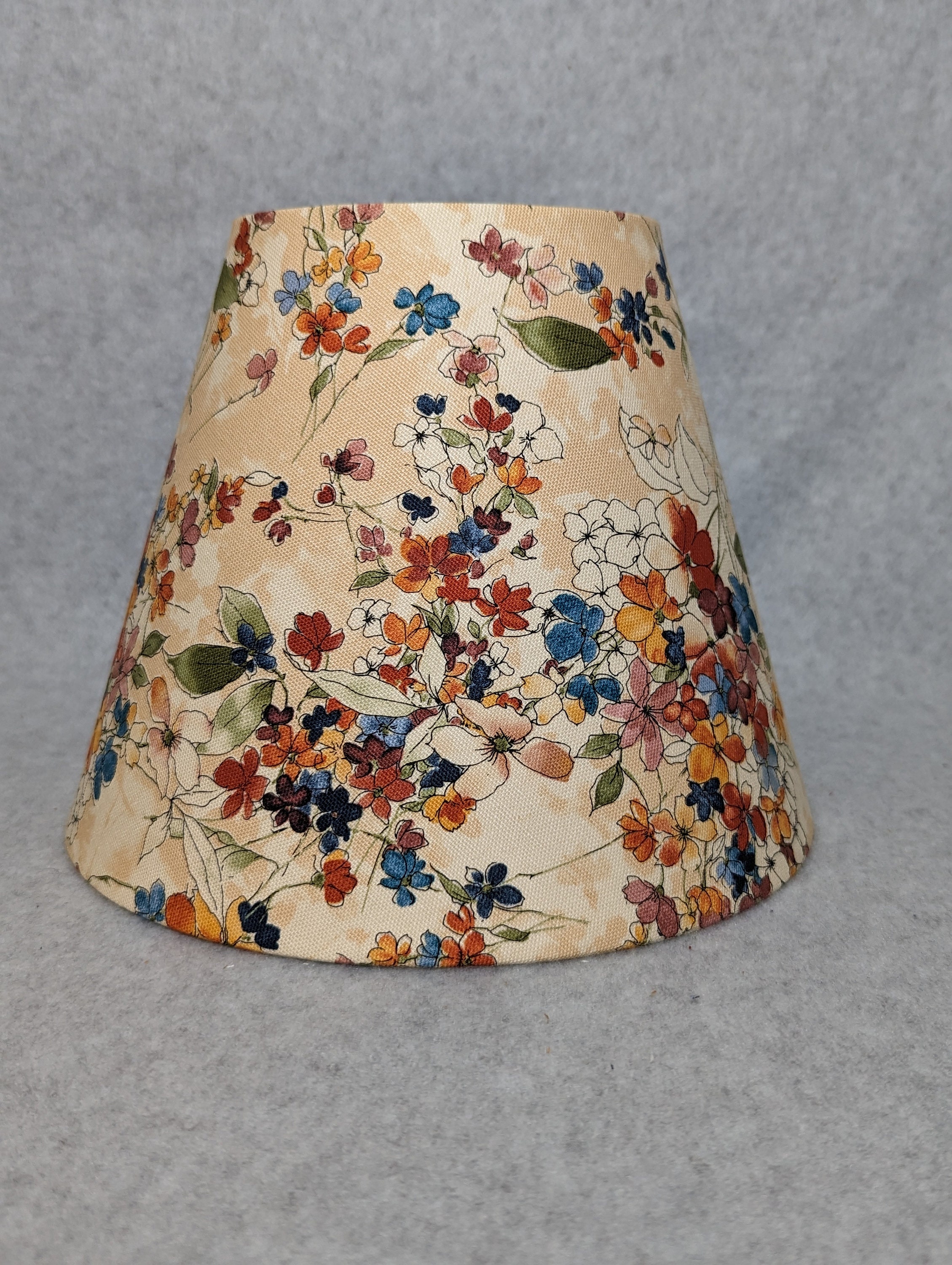 Watercolor Flowers Lamp Shade. Beige Background. Colorful. Plants ...