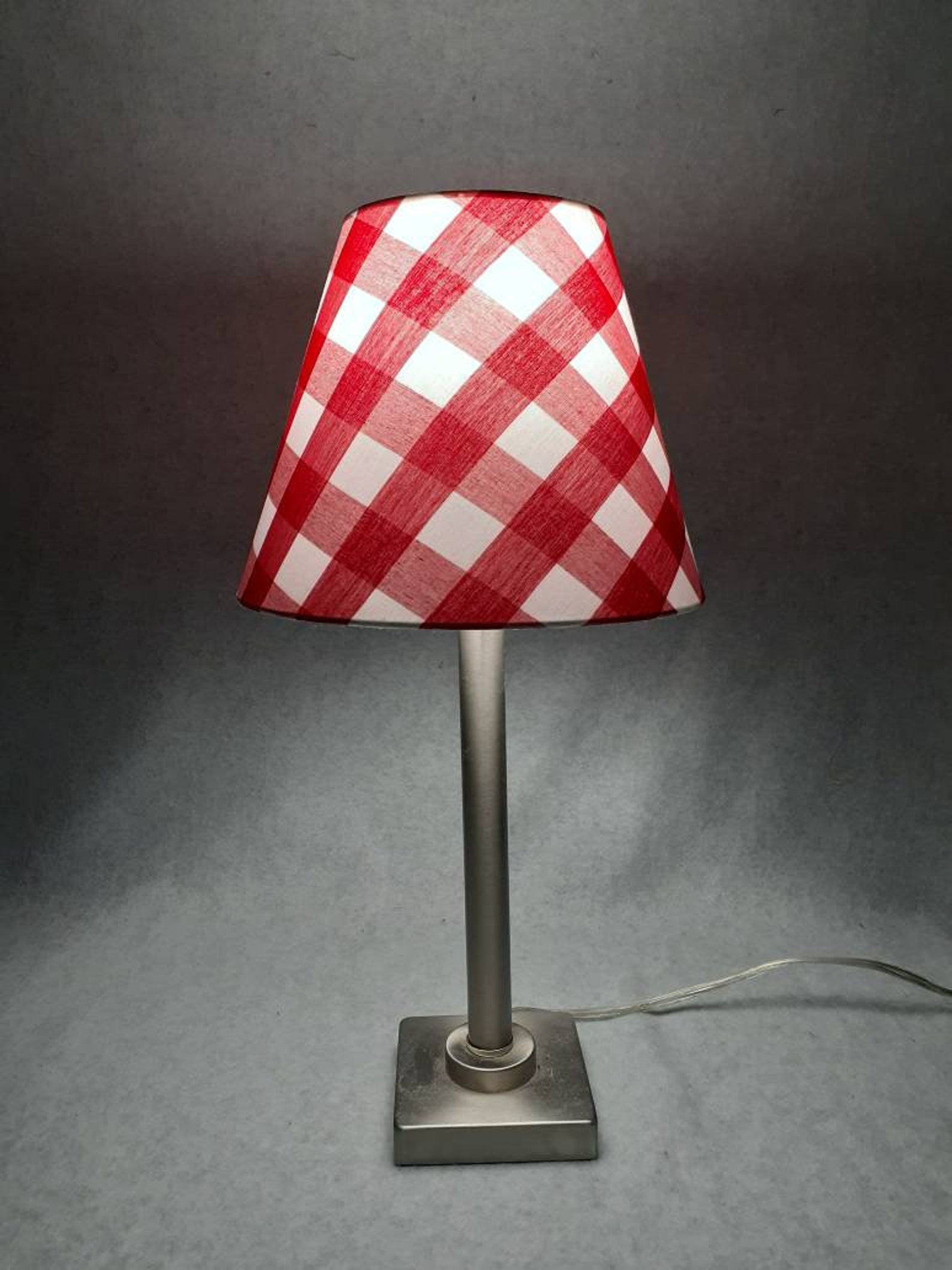 Red and White Buffalo Check Lamp Shade. Checkered. Red and White. Shade ...