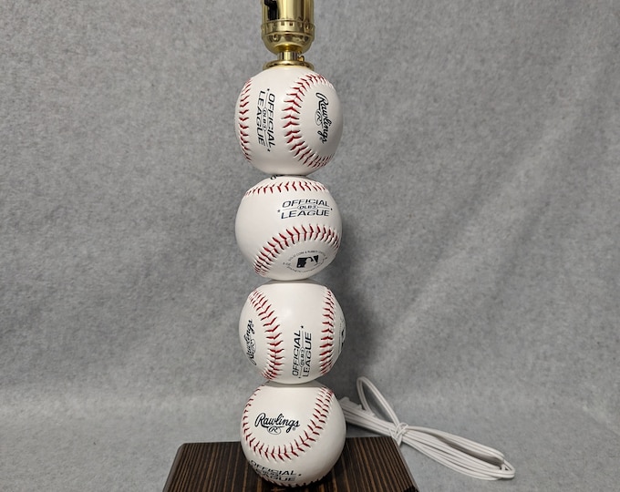 Baseball Lamp. Made With Real Baseballs. Can Be Personalized. the ...