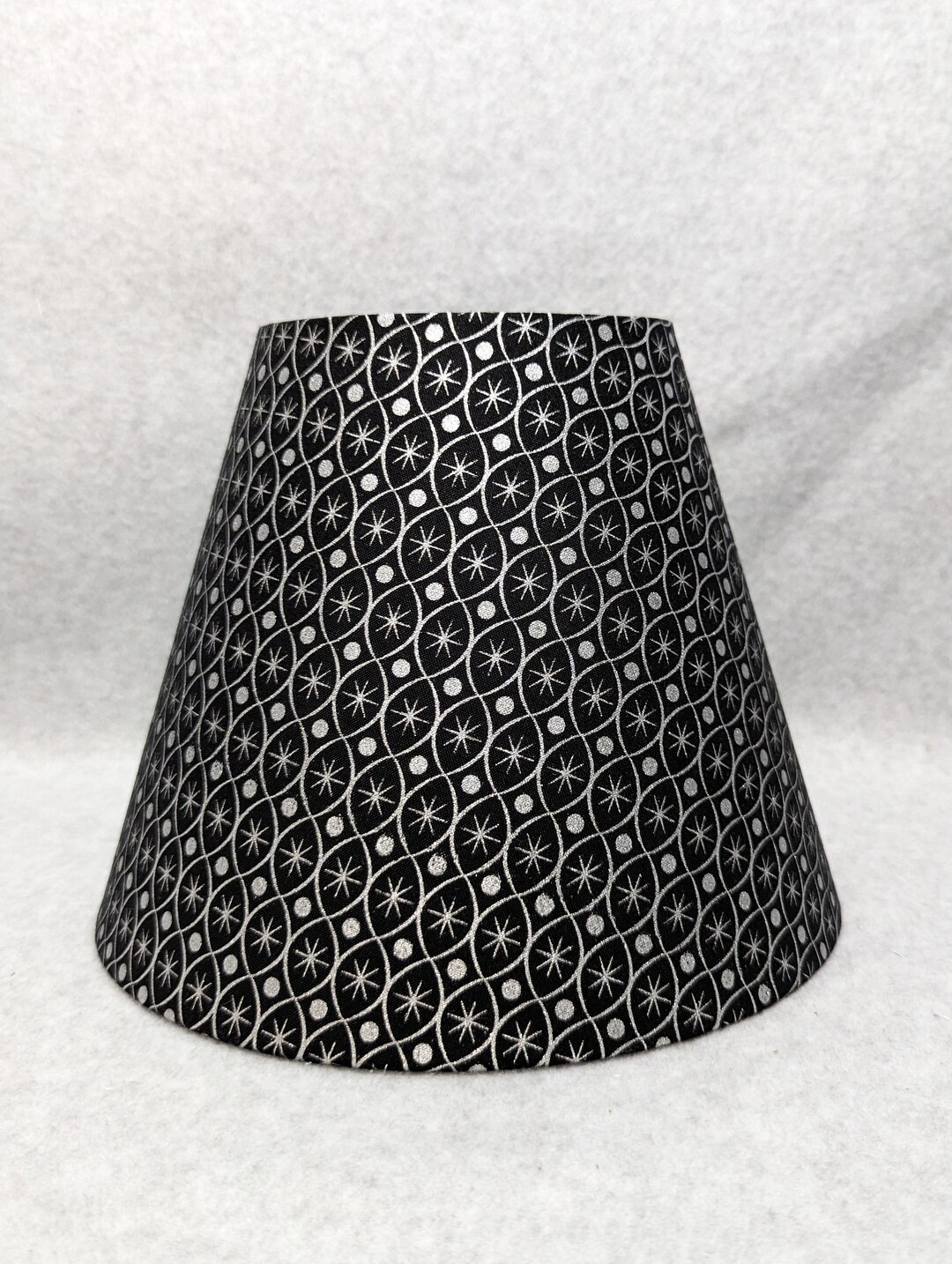 Silver Metallic Retro Look Lamp Shade. Shiny! Metallic. Shade is 9.5 ...
