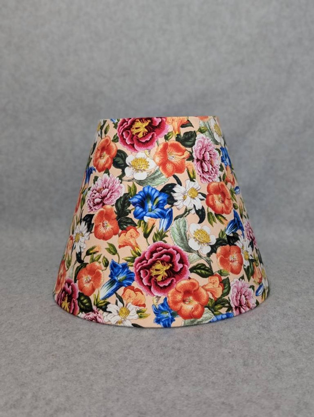 Flower Lamp Shade. Red, Blue, Pink, White. Colorful. Plants. Flowers ...