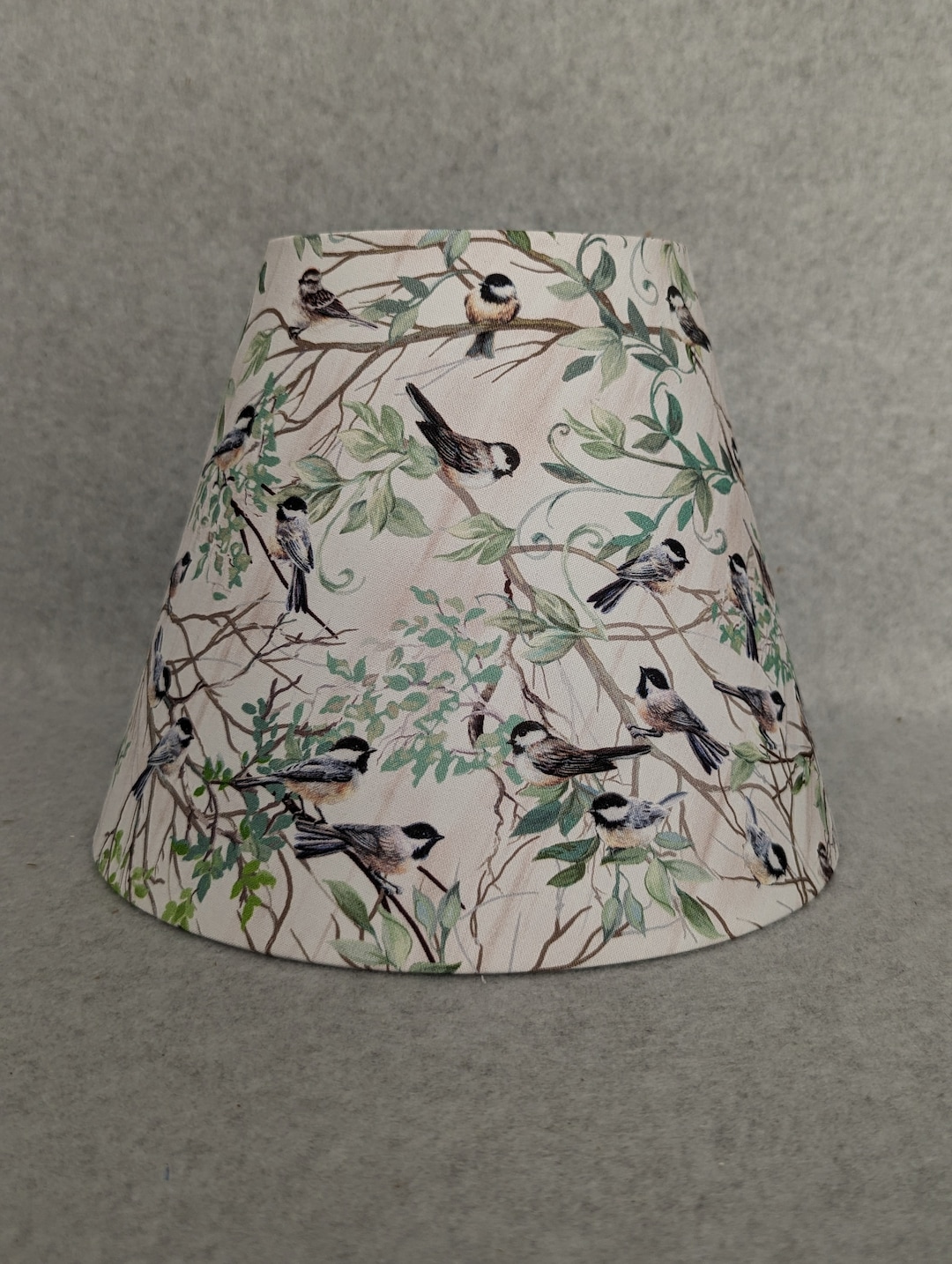 Chickadees on Branches and Leaves Lamp Shade. Chickadee. Birds. Shades ...